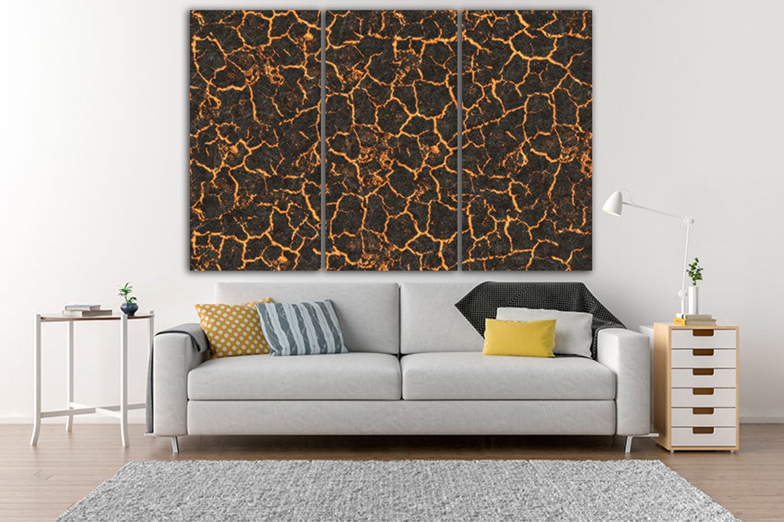 Lava Canvas Abstract Wall Art Lava Decor Abstraction Print | Etsy