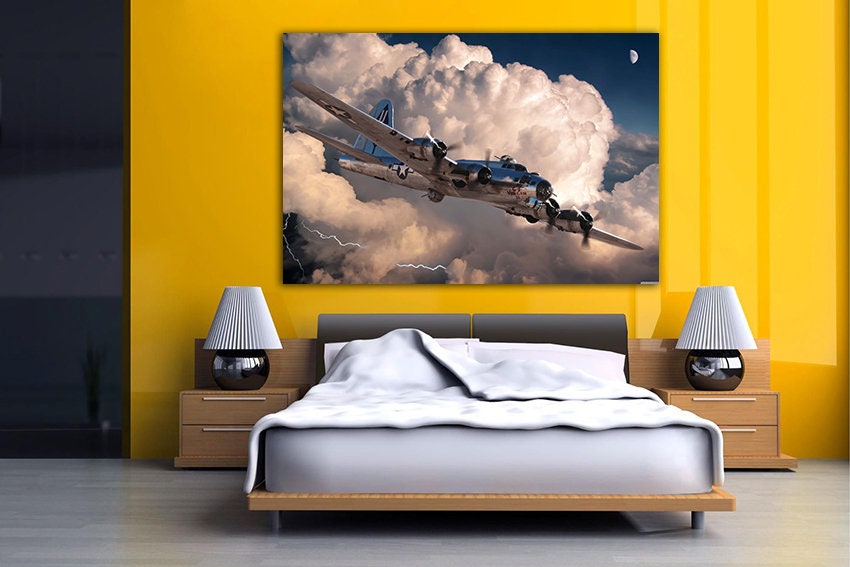 Panel Wall Art Aviation Print Aircraft Canvas Airplane Wall | Etsy
