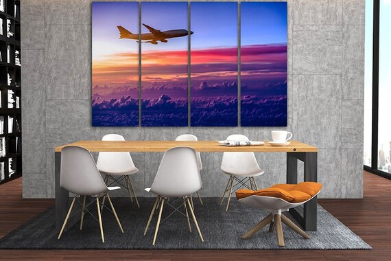 Panel Canvas Airplane Canvas Plane Wall Décor Mechanism Decor | Etsy