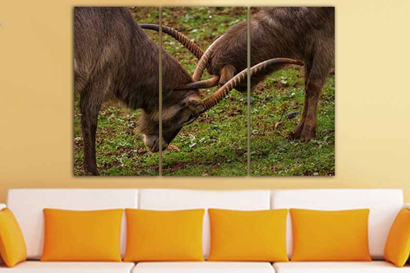Wild Goat Art Print Goat Canvas Set Mountain Goat Animal Decor - Etsy