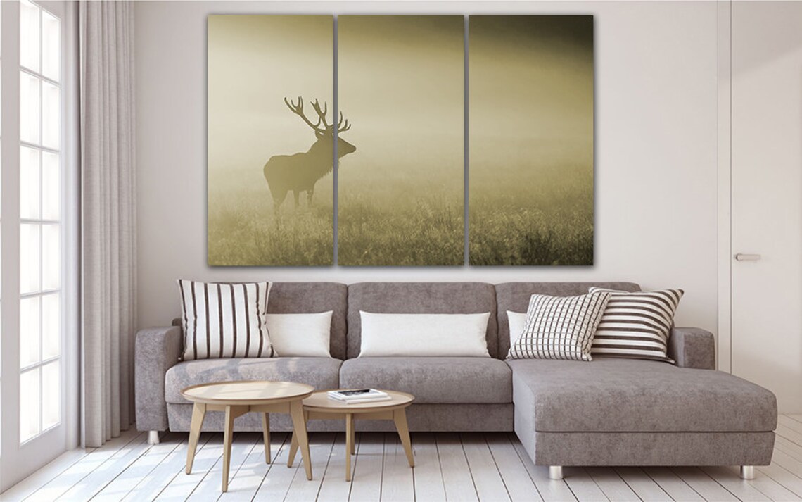 Stag Print Stag Wall Art Stag Canvas Animal Decor Deer Décor | Etsy