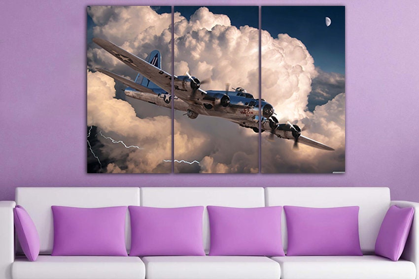 Panel Wall Art Aviation Print Aircraft Canvas Airplane Wall | Etsy