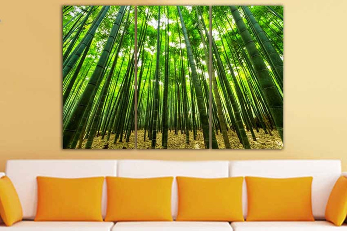 Bamboo Forest Bamboo Trees Bamboo Canvas Bamboo Print Trees in - Etsy