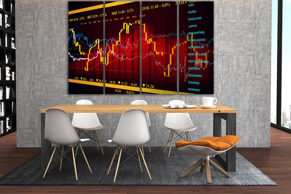 Trading canvas Trading print Stock market Trading wall décor | Etsy