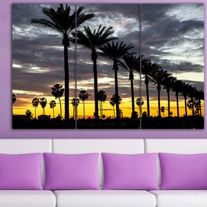California Print Large Canvas Set California Wall Art City Wall Decor ...
