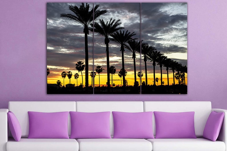 California Print Large Canvas Set California Wall Art City - Etsy