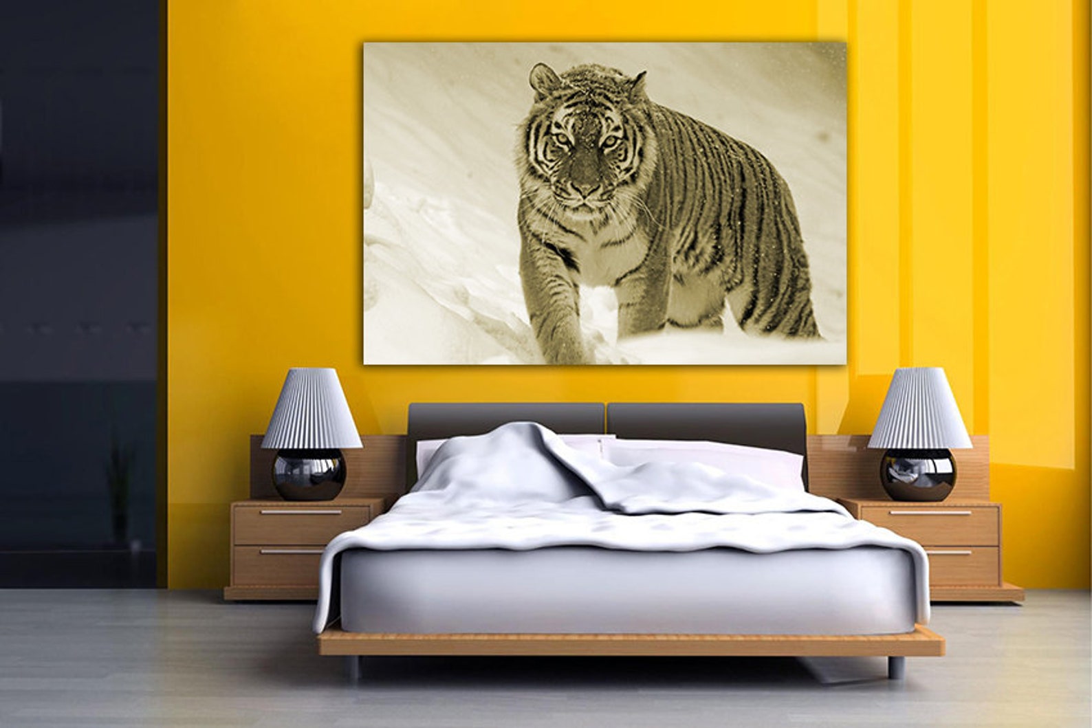Tiger Canvas Tiger Wall Art Tiger Print Animal Decor Tiger - Etsy