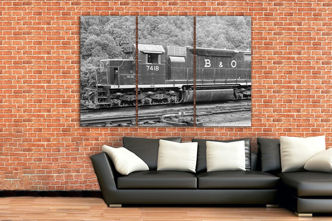 Wall Art Canvas Baltimore Ohio Train Wall Art Mechanism Decor - Etsy