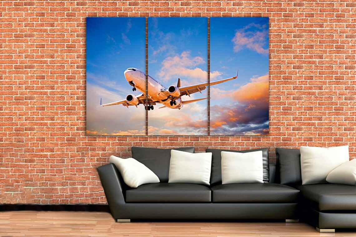 Wall Art Canvas Plane Canvas Aircraft Wall Décor Mechanism - Etsy