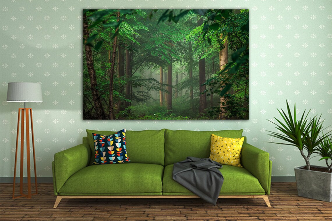 Forest Canvas Forest Print Forest Décor Landscape Art Forest | Etsy