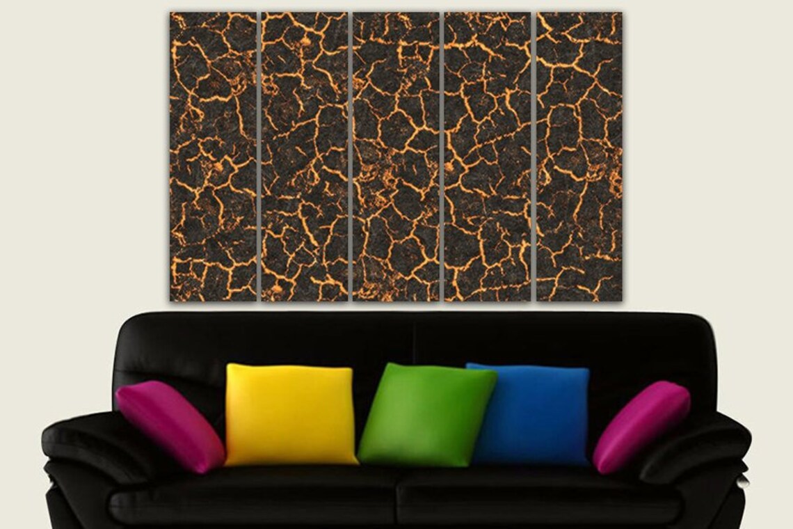 Lava Canvas Abstract Wall Art Lava Decor Abstraction Print | Etsy