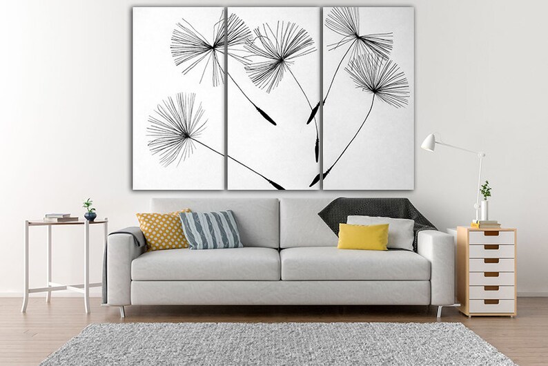 Dandelion Canvas Dandelion Print Flower Wall Art Dandelion - Etsy