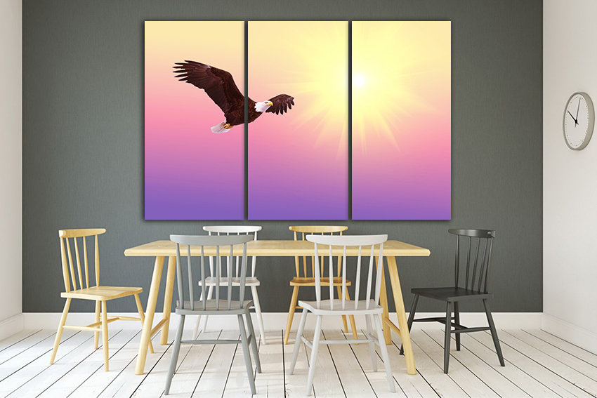 Bald Eagle Canvas Eagle Wall Art Animal Decor Bald Eagle Bald - Etsy