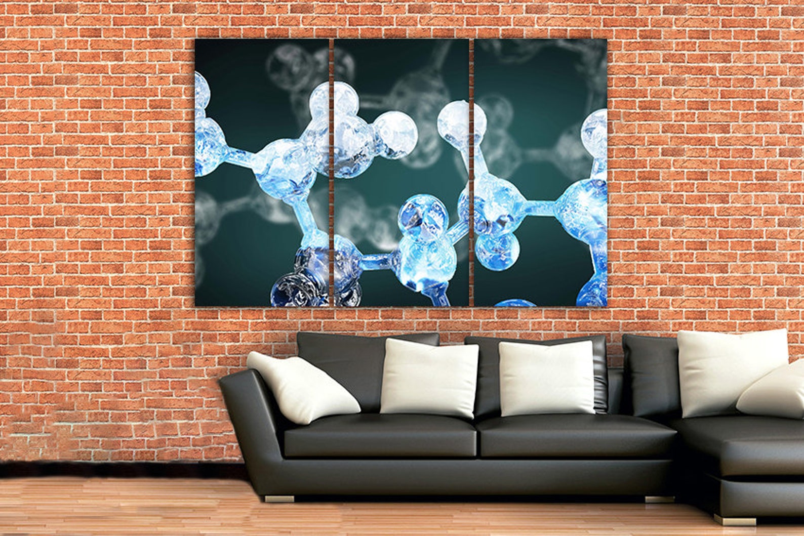 Molecule Large Canvas Set Science Decor Medical Print Medical - Etsy