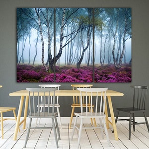 Forest Canvas Forest Print Trees Wall Décor Landscape Decor - Etsy