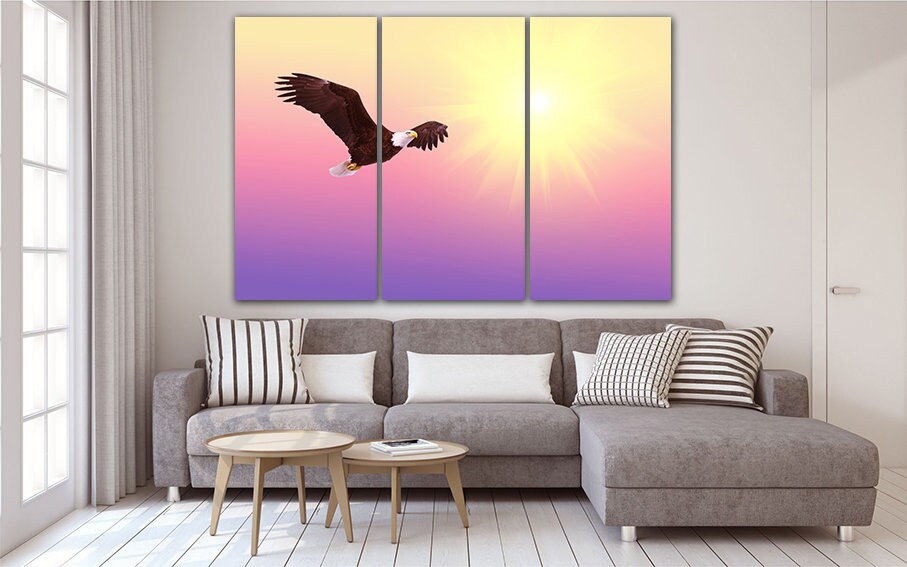 Bald Eagle Canvas Eagle Wall Art Animal Decor Bald Eagle Bald - Etsy