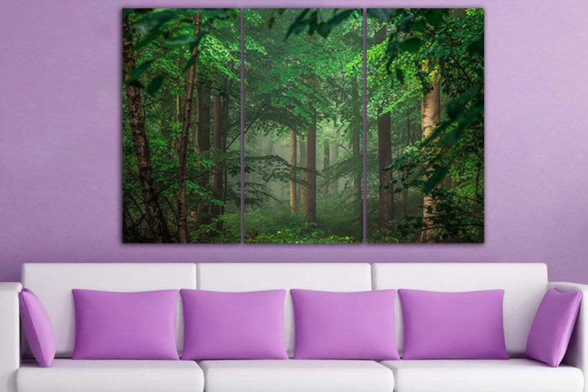 Forest Canvas Forest Print Forest Décor Landscape Art Forest - Etsy