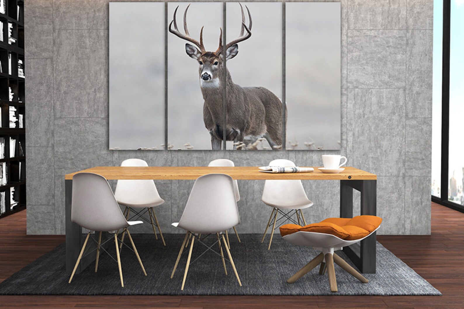 Stag Deer Wall Decor Stag Print Animal Decor Deer Canvas Deer | Etsy