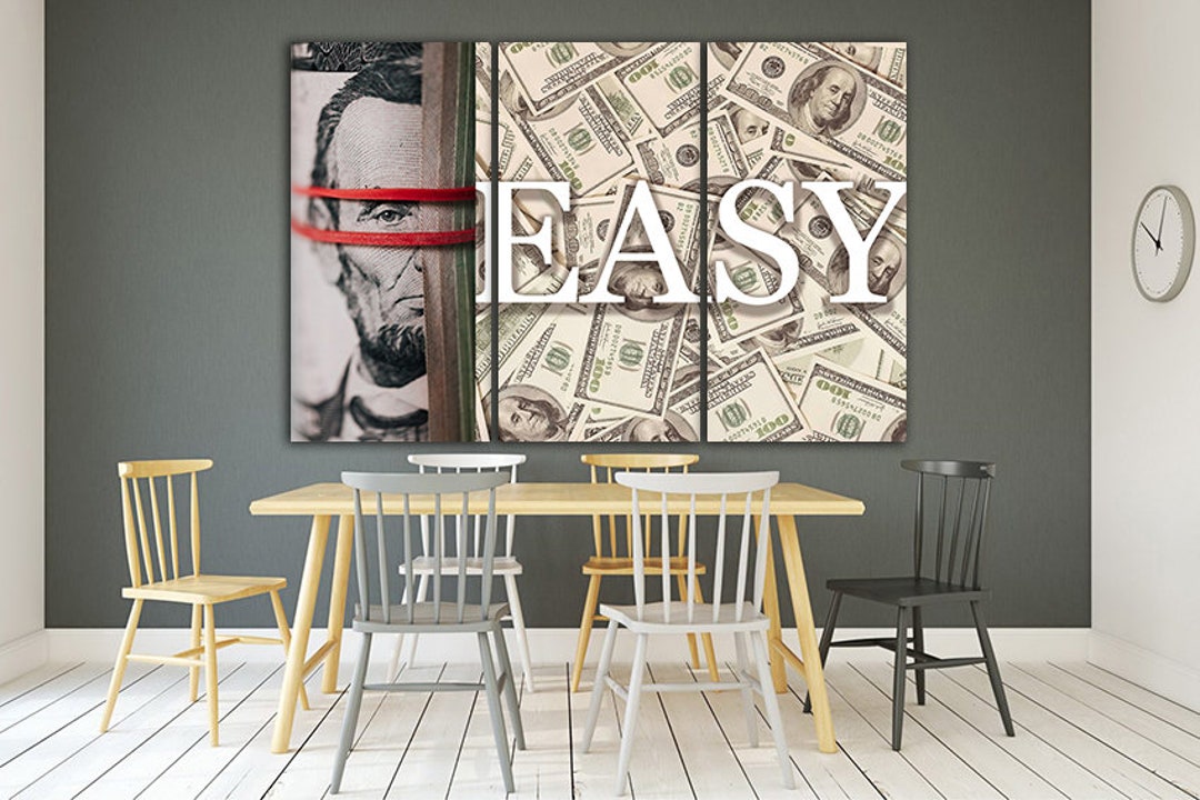 American Money Dollar Bill Art Ben Franklin Easy Wall Decor 100 Dollars ...