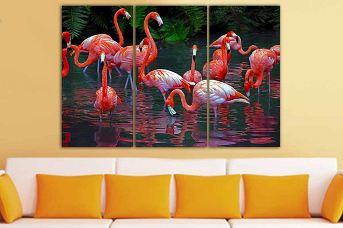 Flamingo Canvas Flamingo Poster Flamingos Photo Flamingo Print | Etsy