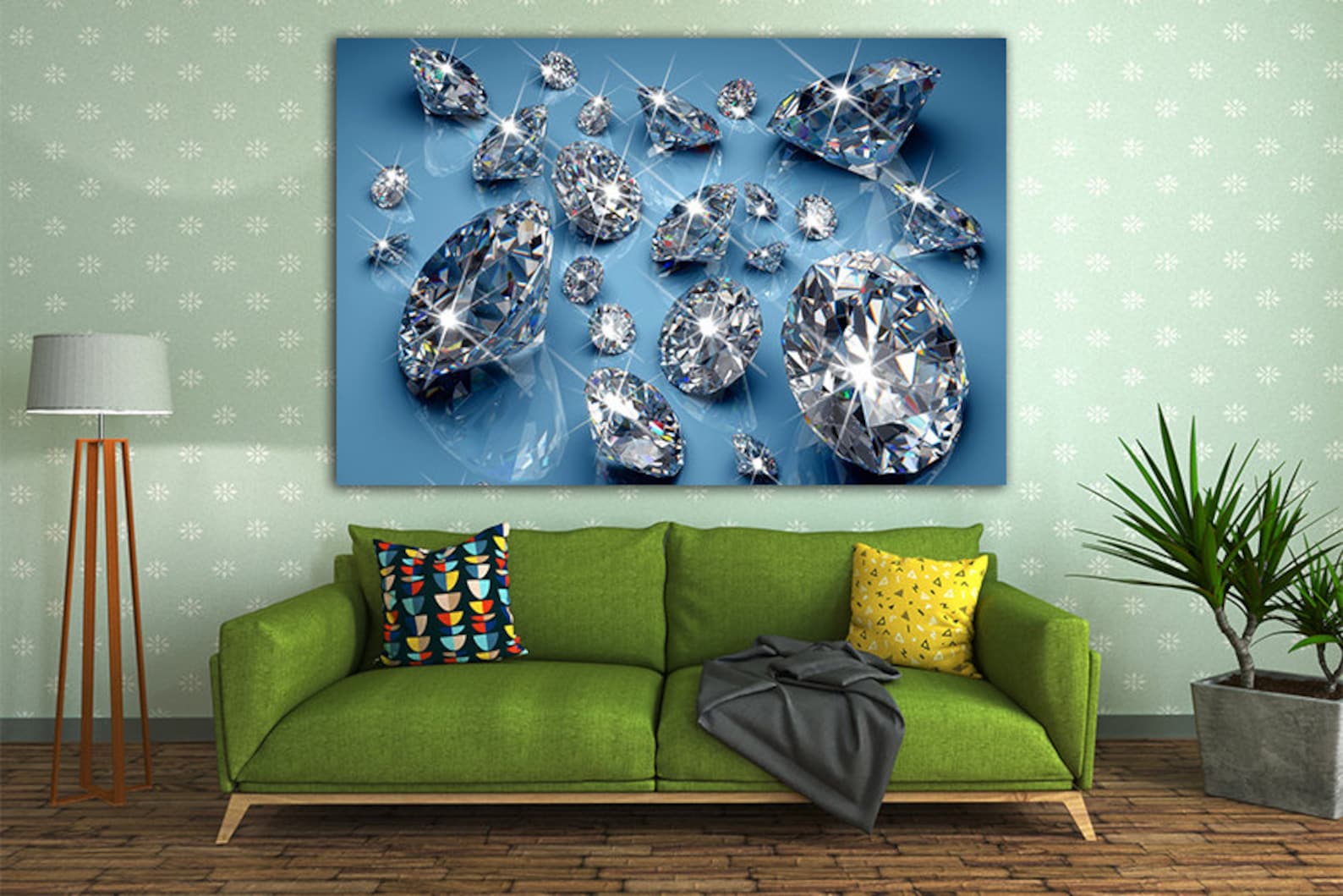 Diamond Canvas Wall Art Canvas Diamond Art Diamond Décor - Etsy
