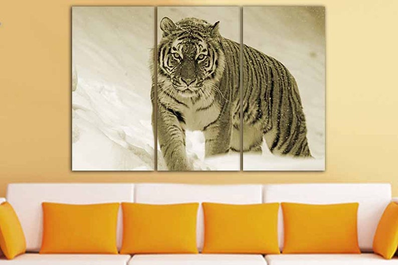 Tiger Canvas Tiger Wall Art Tiger Print Animal Decor Tiger - Etsy
