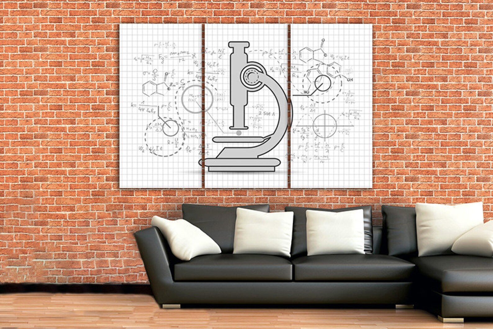 Microscope Canvas Science Wall Decor Biology Print Microscope - Etsy
