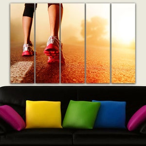 Running Canvas Set Sports Running Sports Decor Room Running Decor ...