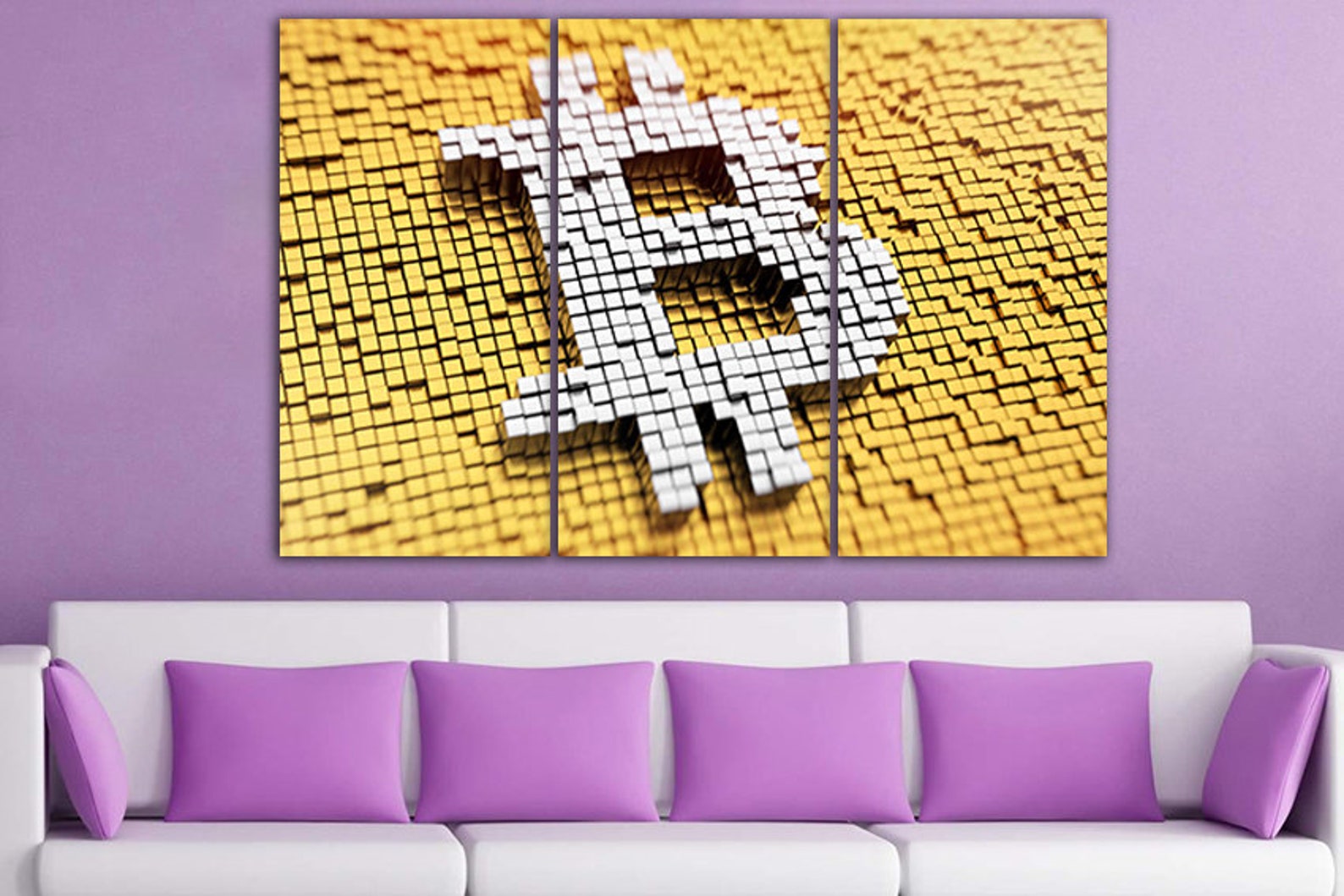 Bitcoin Print Bitcoin Canvas Finance Art Cryptocurrency - Etsy