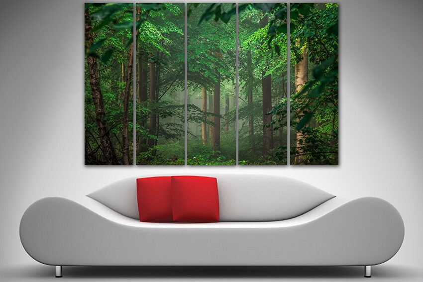 Forest Canvas Forest Print Forest Décor Landscape Art Forest - Etsy
