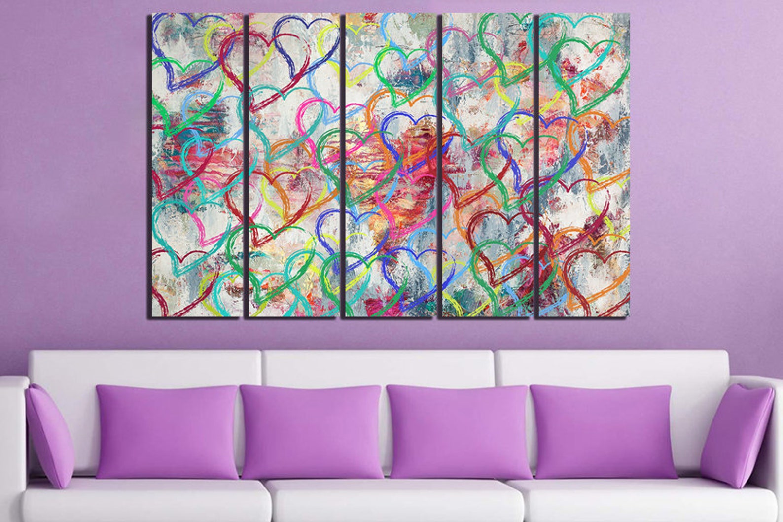 Heart Canvas Art Graffiti Street Art Decor Graffiti Wall Print - Etsy