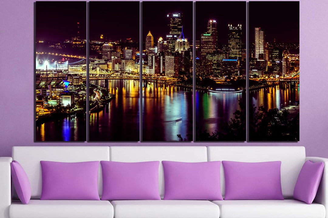 Pittsburgh Canvas Pittsburgh Print City Wall Art Pittsburgh Décor ...