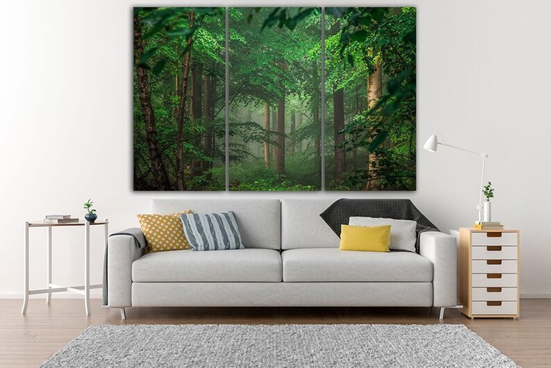 Forest Canvas Forest Print Forest Décor Landscape Art Forest | Etsy