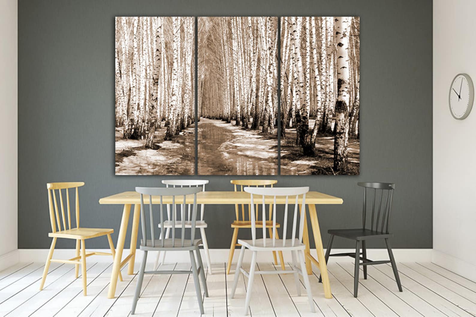 Birch Forest Birch Forest Art Birch Canvas Trees Canvas Art - Etsy