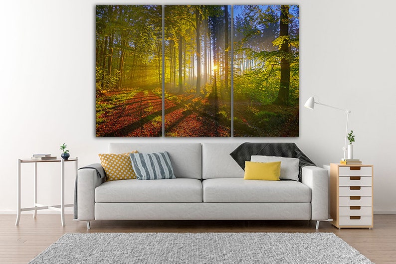 Forest Canvas Forest Print Forest Décor Landscape Art Forest | Etsy