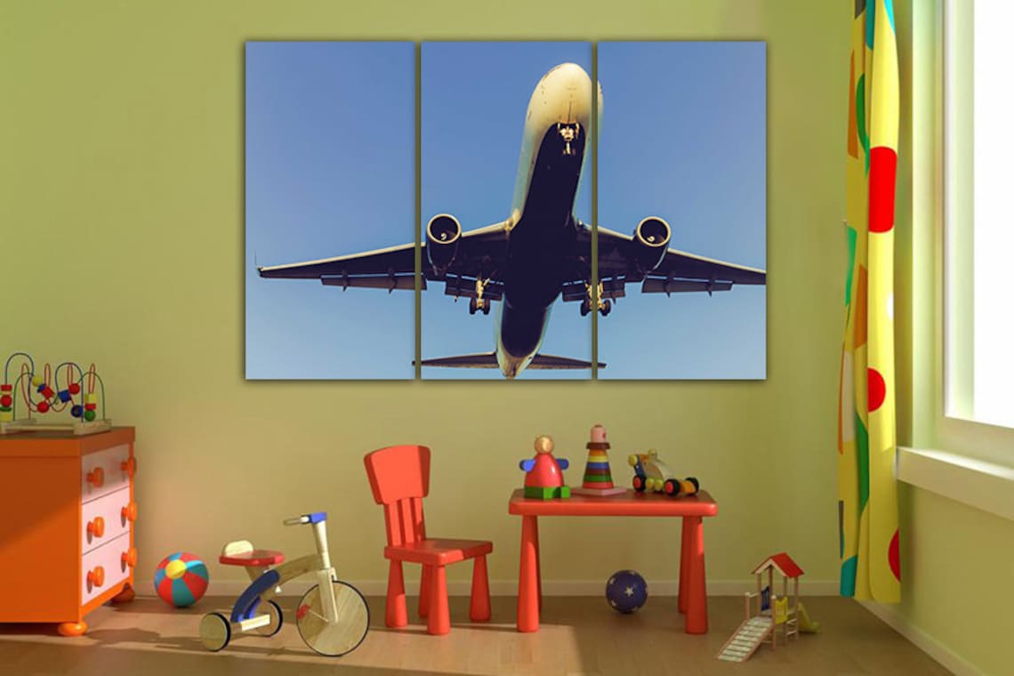 Panel Art Airplane Plane Canvas Art Aircraft Home Print | Etsy