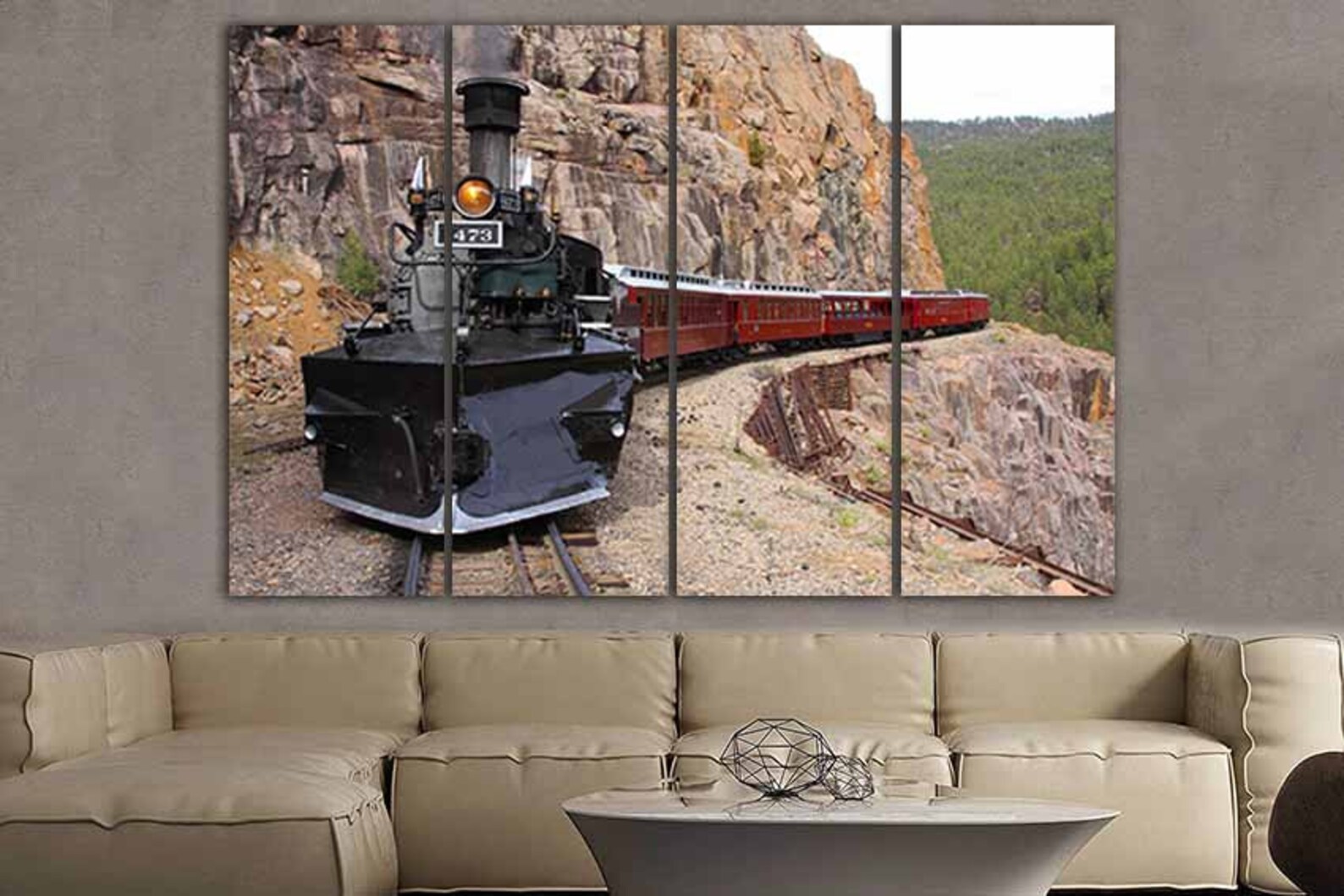 Panel art Train print canvas Train decor Mechanism decor Train | Etsy