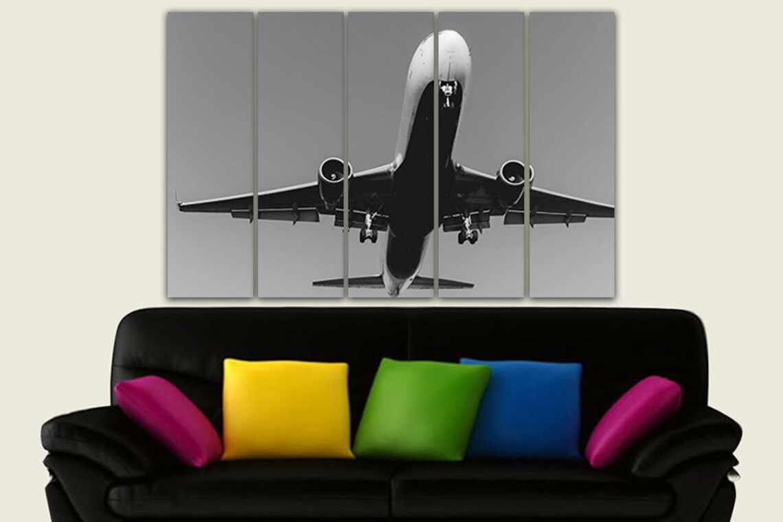 Panel Art Airplane Plane Canvas Art Aircraft Home Print | Etsy