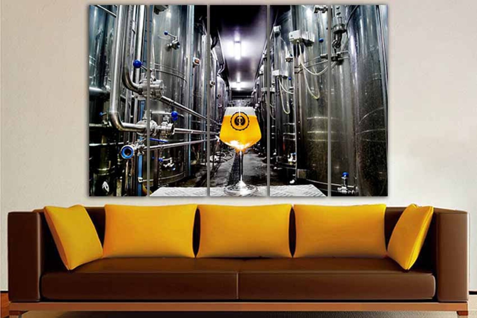 Beer Canvas Brewery Large Canvas Set Beer Wall Decor Beer - Etsy