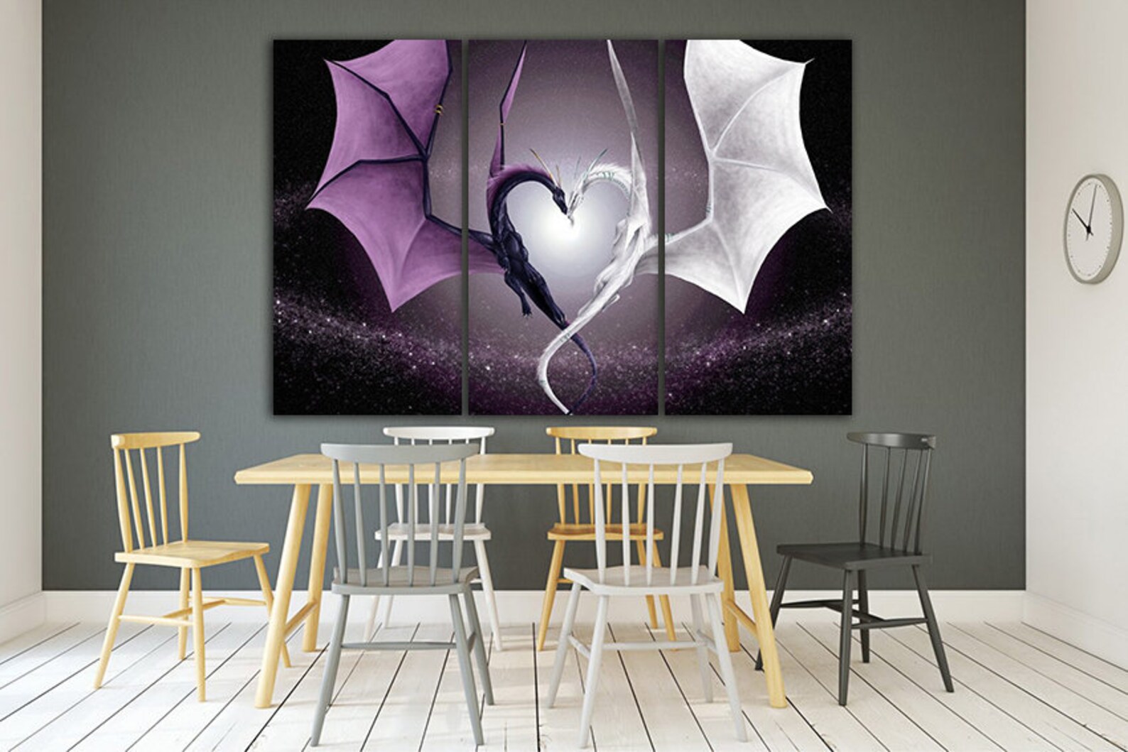 Dragon Print Wall Art Canvas Dragon Poster Dragon Artwork - Etsy
