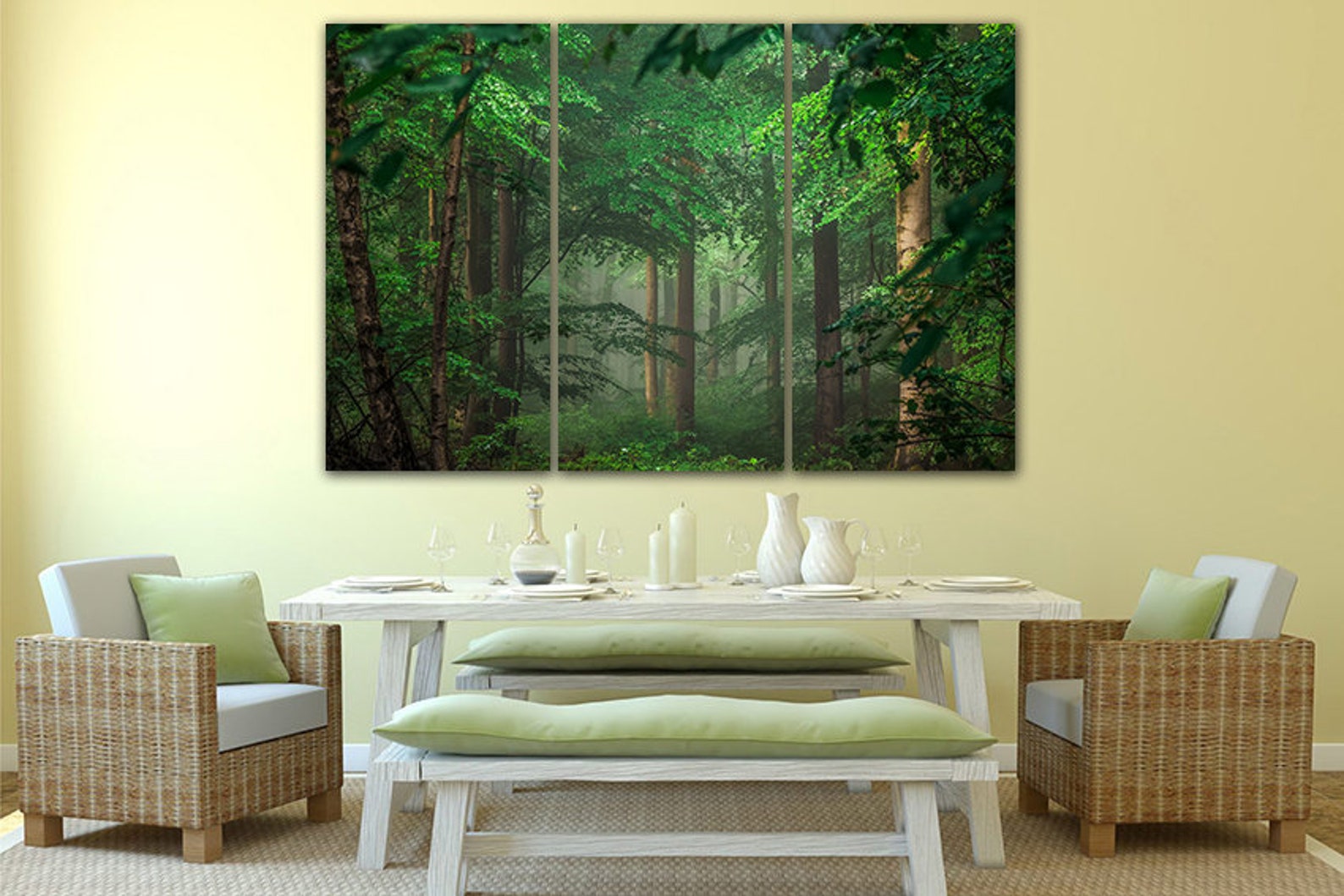 Forest Canvas Forest Print Forest Décor Landscape Art Forest - Etsy