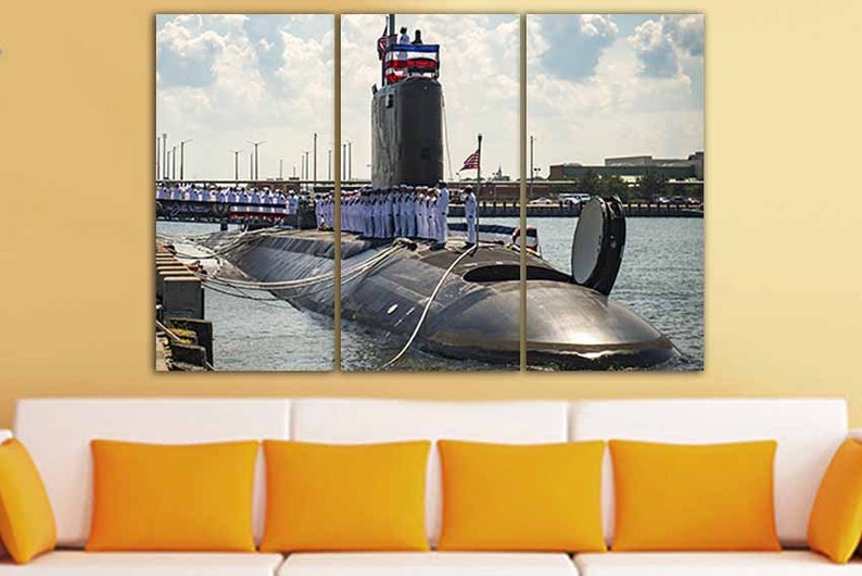 Wall Art Canvas Submarine Virginia Print Submarine Art - Etsy