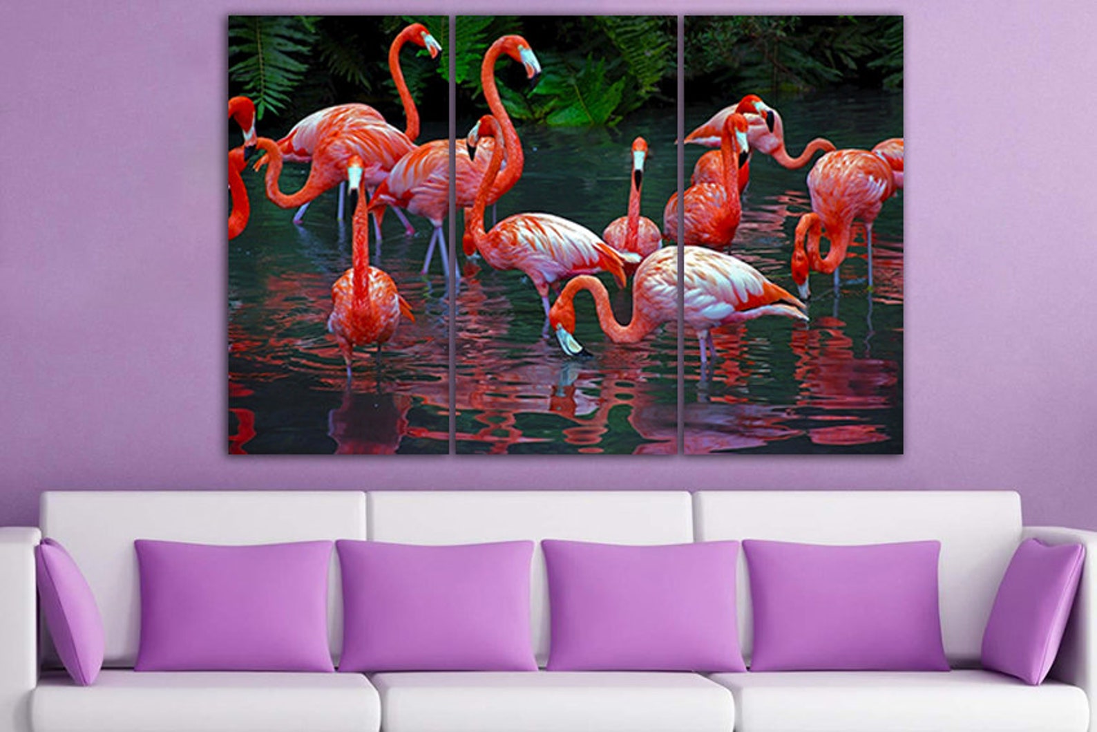 Flamingo Canvas Flamingo Poster Flamingos Photo Flamingo Print | Etsy