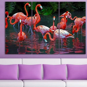 Flamingo Canvas Flamingo Poster Flamingos Photo Flamingo Print Animal ...