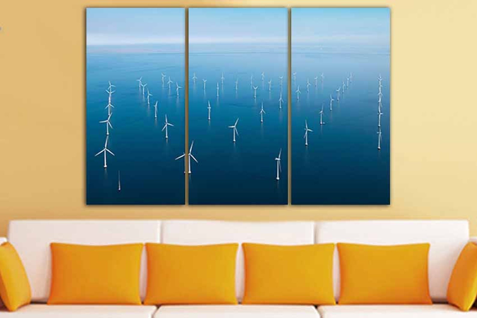 Panel Wall Art Wind Turbine Engine Canvas Wind Turbine Decor | Etsy