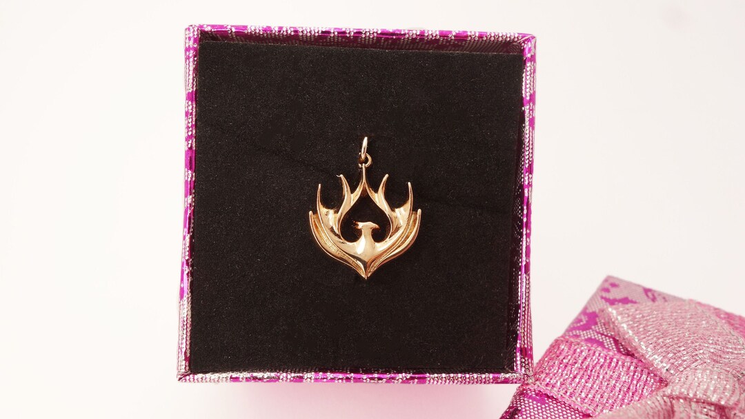 Phoenix Necklace Rose Gold, Small Dainty Phoenix Elegant Necklace ...