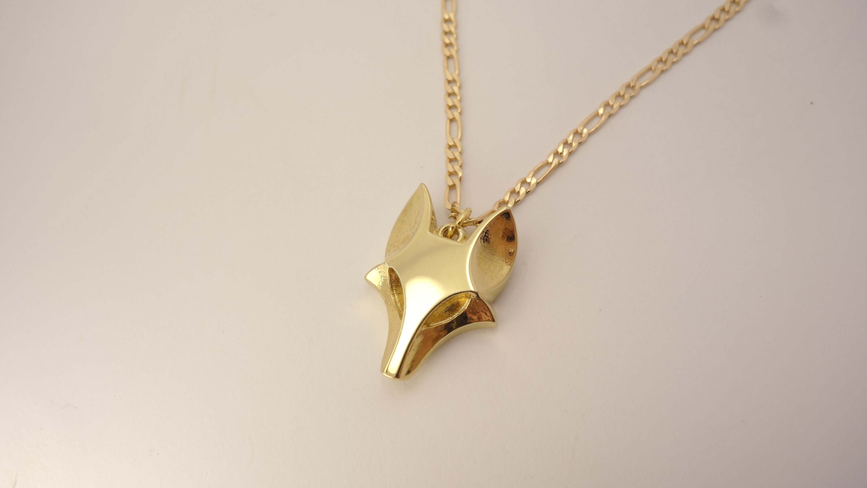 Gold Fox necklace SET simple minimalist jewelry dainty gold | Etsy