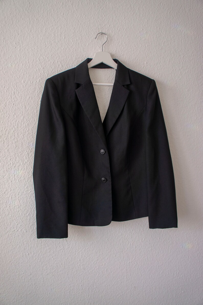 Vintage Blazer Together Open Back Blazer Size Large Black Jacket - Etsy