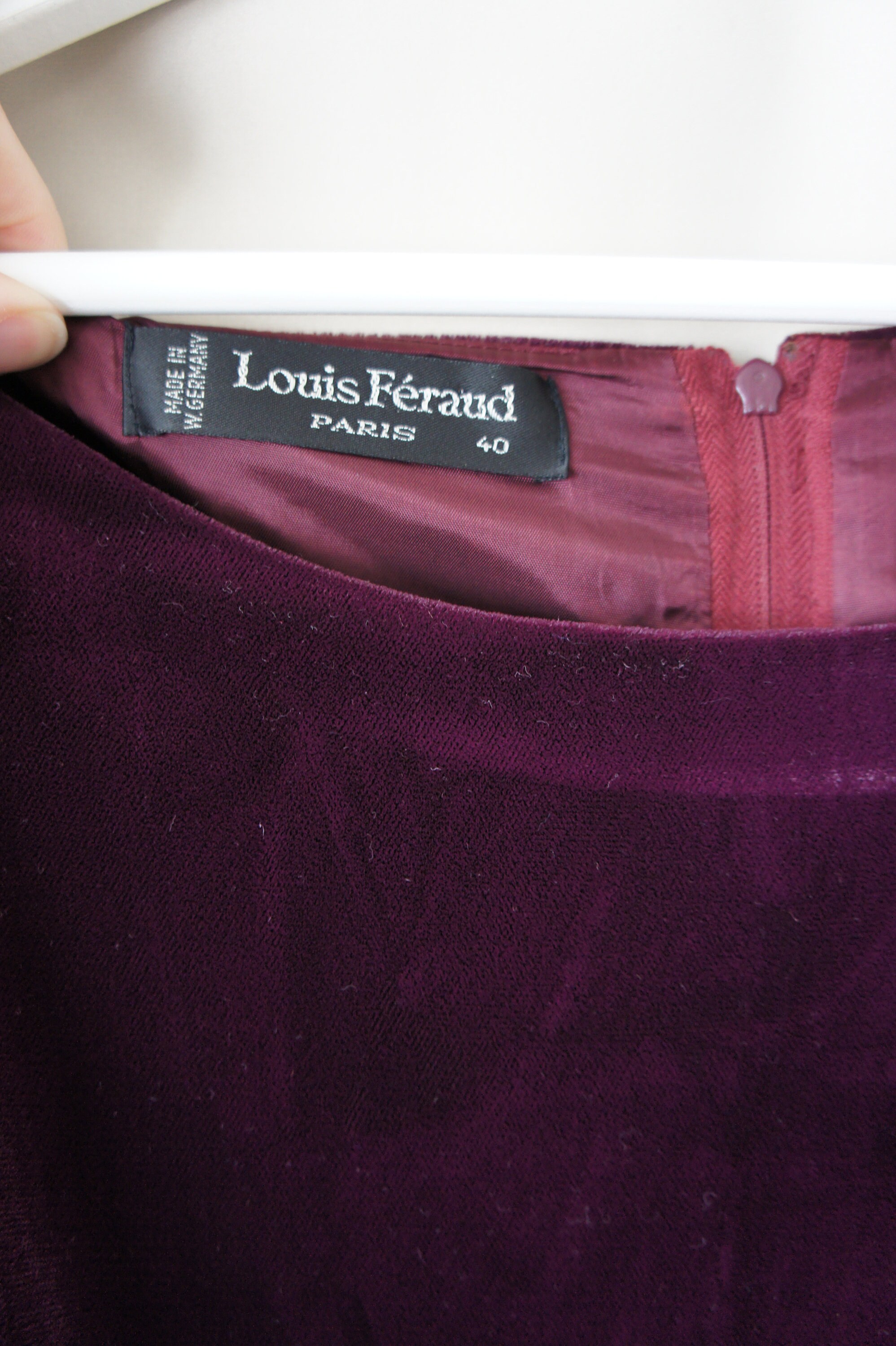 80s Vintage Louis Feraud Paris Designer Velvet Dress Gown - Etsy