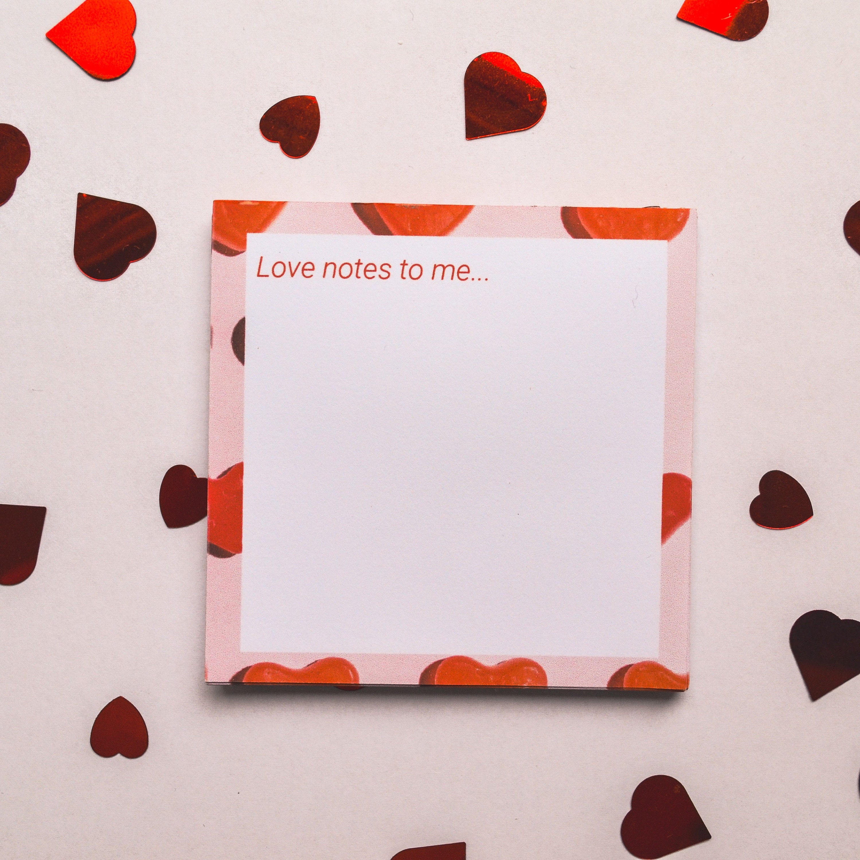 Heart Valentine's 'Love Notes To Me' Memo Pad / - Etsy España